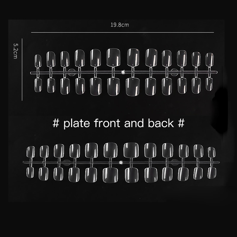 120 Pieces Of Short Full Transparent Nail Nails Ro... – Grandado