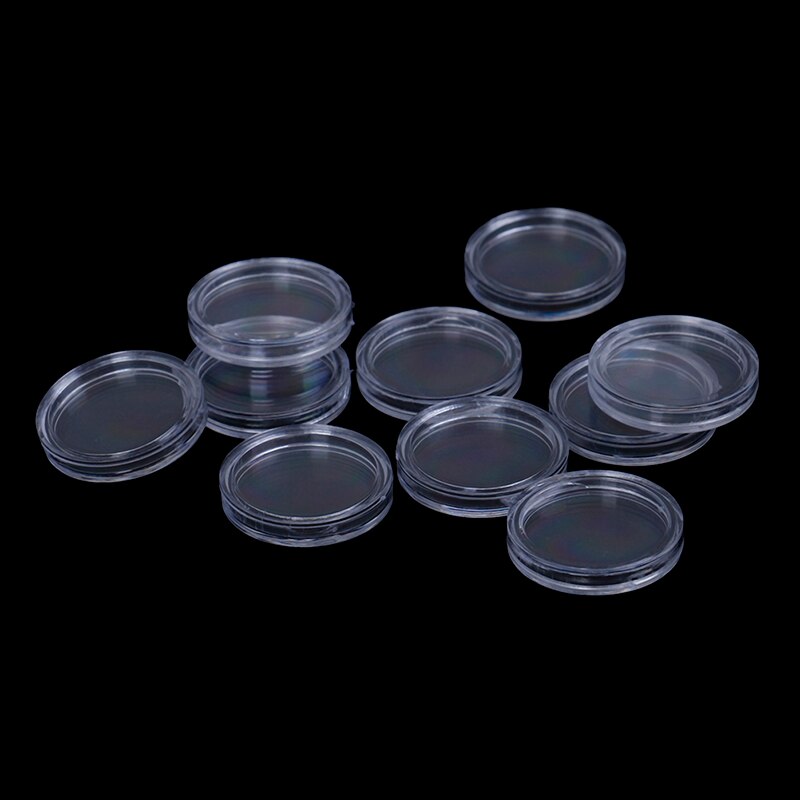 10pcs 20mm plastic round applied clear cases coin ... – Grandado