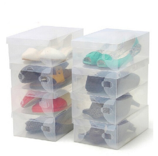 10pcs/lot Foldable Plastic Shoe Storage Case Boxes... – Grandado