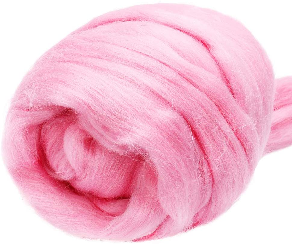 KAOBUY -Pink 3.53oz Wool Roving Yarn, Wool, Spinni... – Vicedeal