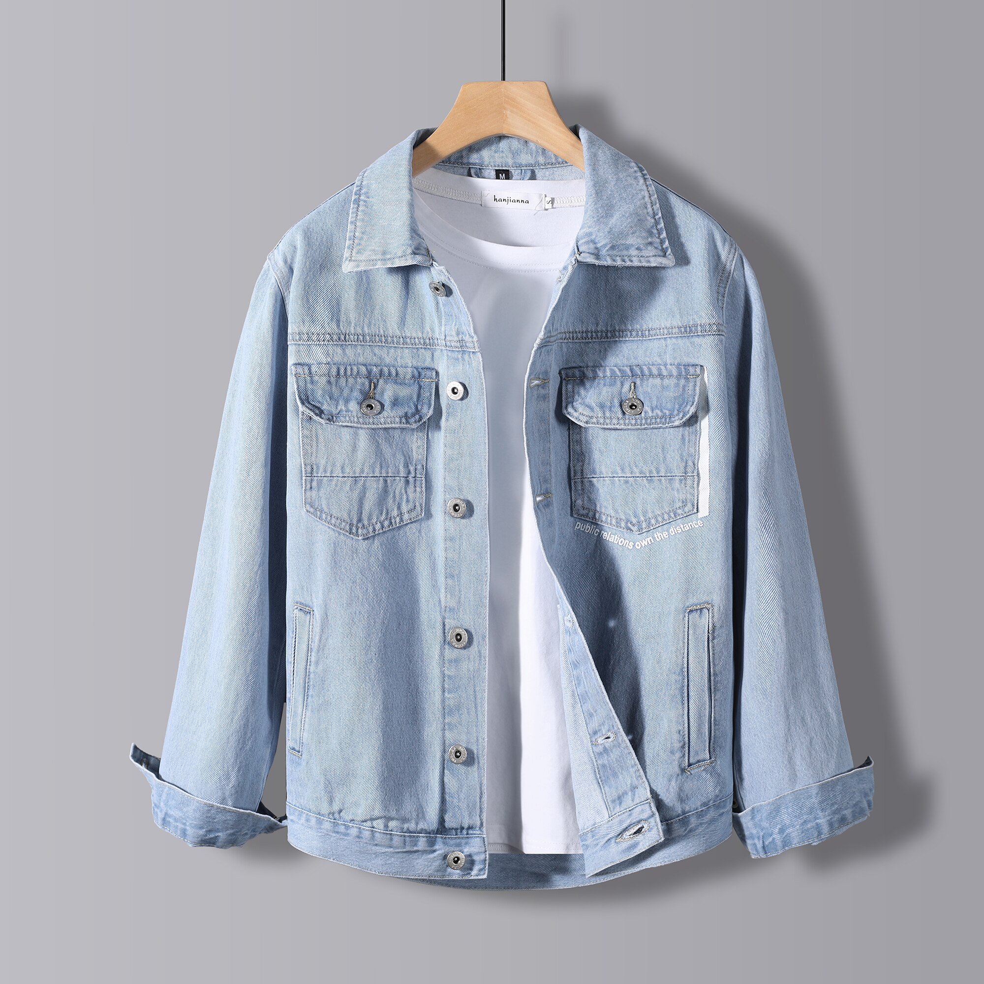 Big Men's Denim Jacket Trend Tide Brand Spring and... – Grandado