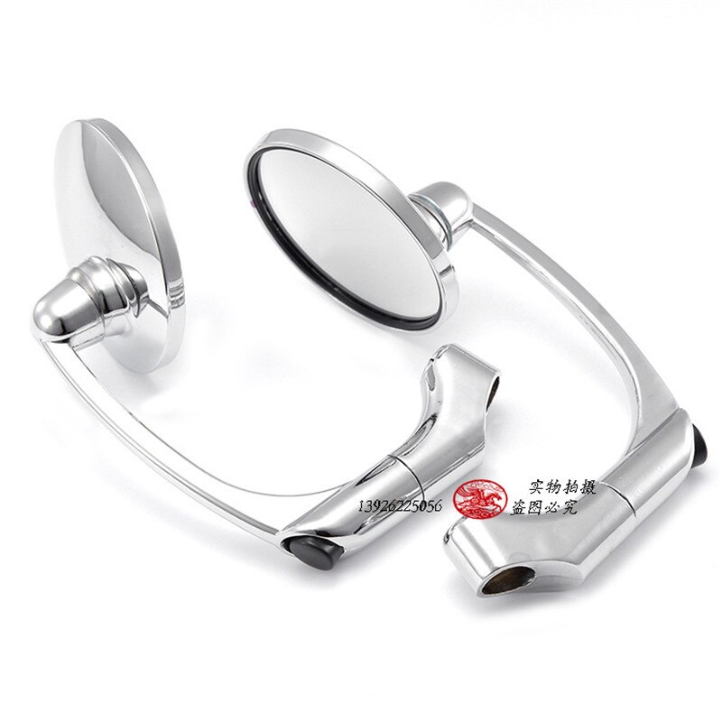 black chrome silver retro motorbike mirror classic... – Vicedeal