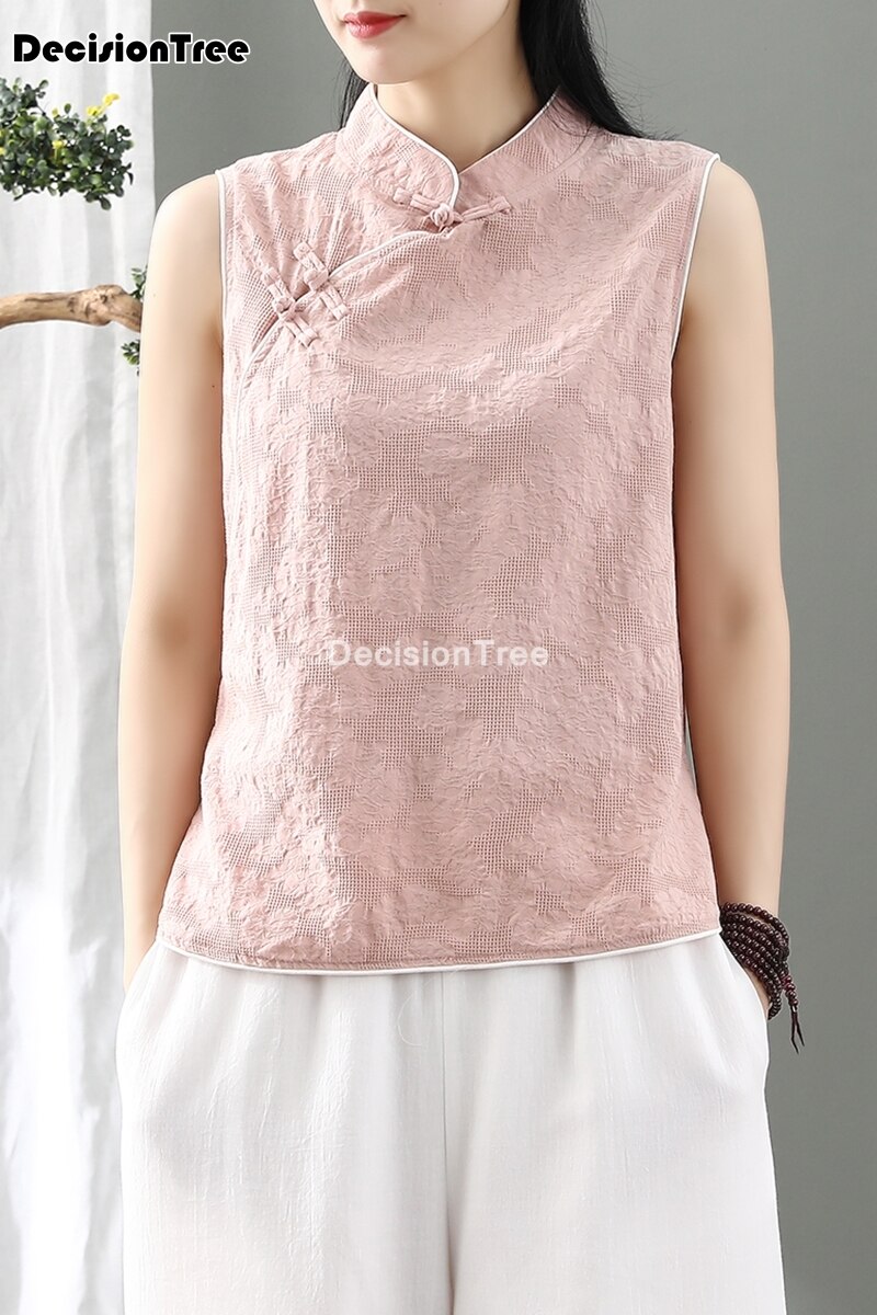 2022 embroidery qipao mandarin collar chinese vest... – Vicedeal