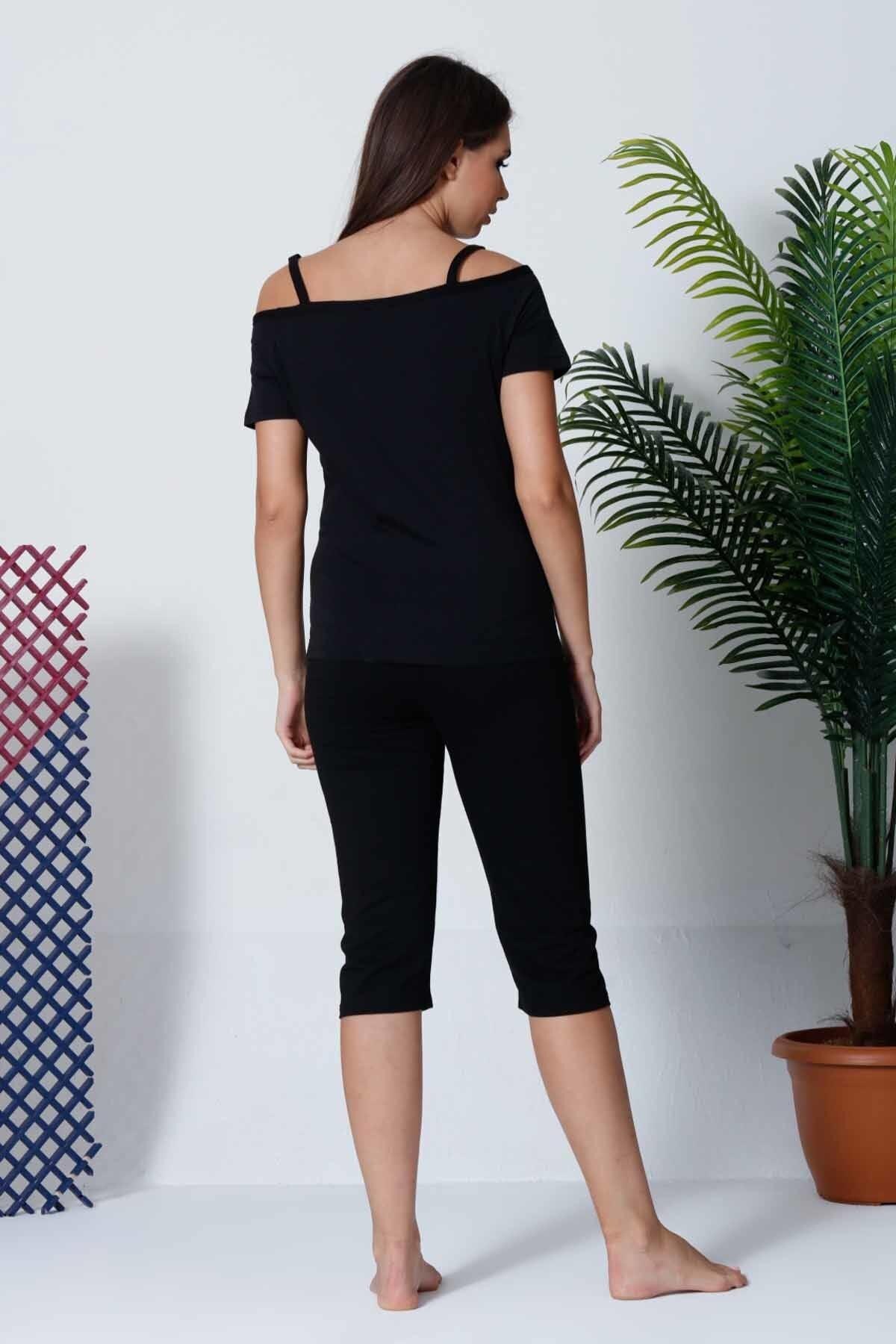 Siyah Inci Lady Black Cotton Lycra Pyjama Pak 1910... – Vicedeal