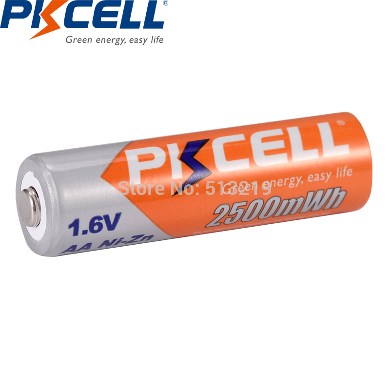 6PCS PKCELL 2500mWh 1.6V Ni-Zn AA Rechargeable Bat... – Grandado