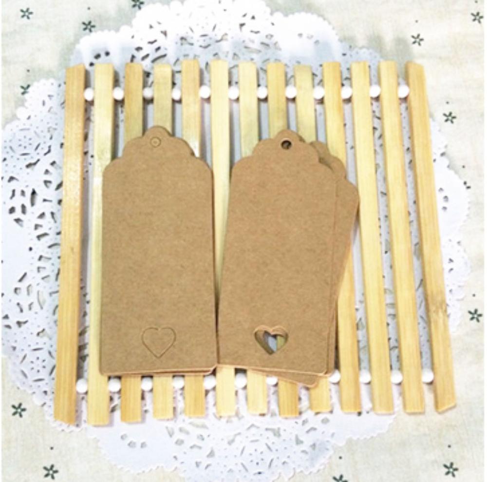 Holle Hart DIY Lege Kraft Papier Label Hang Tag We... – Grandado