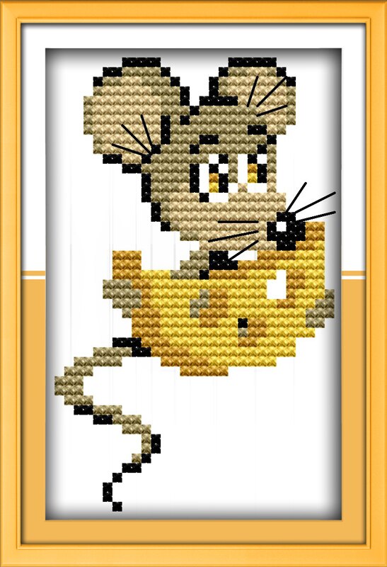Mice ate the cheese cross stitch kit cartoon 11ct ... – Grandado