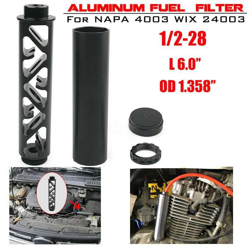 1/2-28 Single Core Tube Car Alloy Fuel Filte Spira... – Grandado