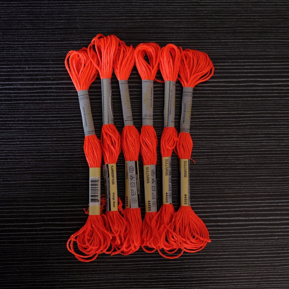 6 Skeins of 8.7Yards (8m) Fluorescent Floss Light ... – Grandado