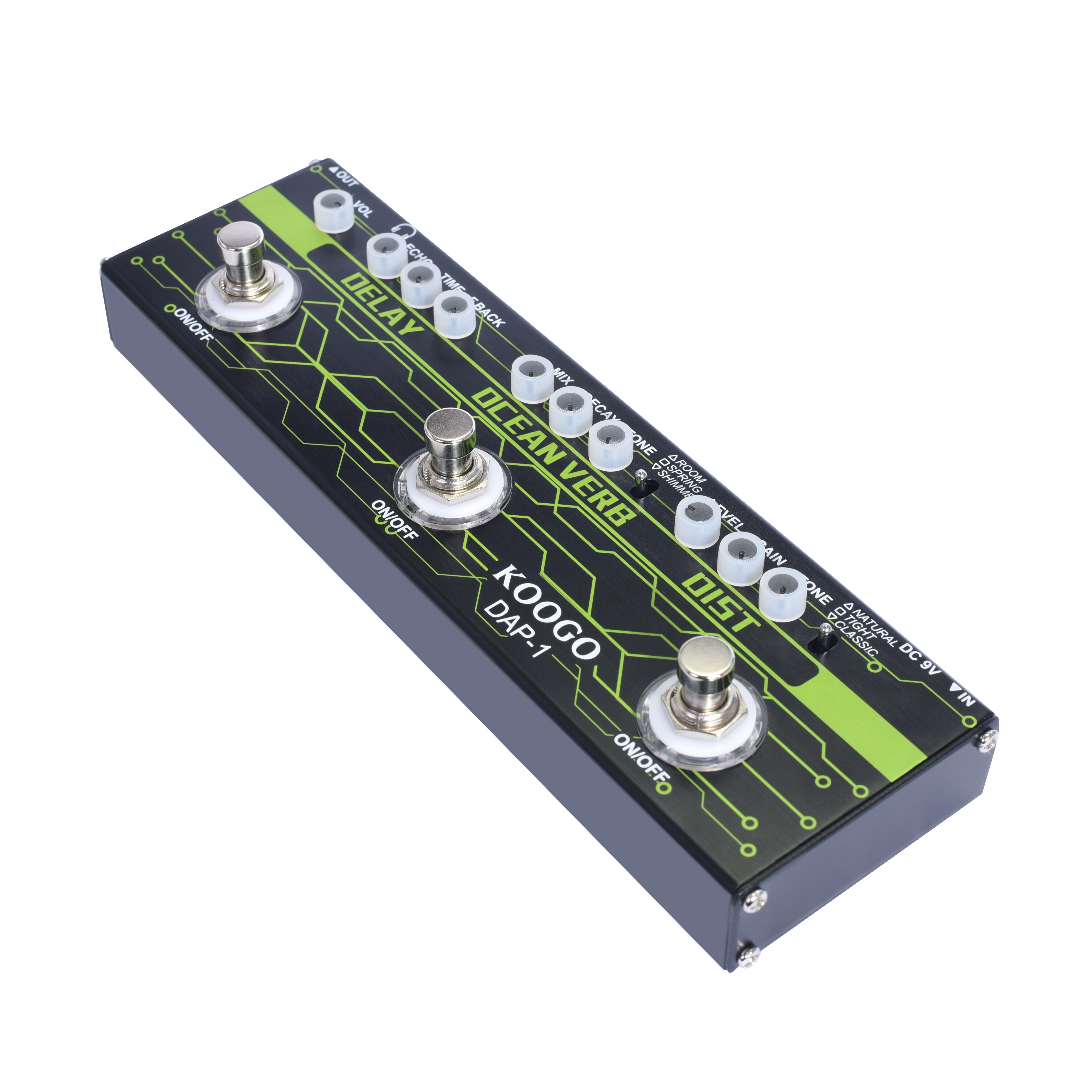 Koogo Guitar Multi-Effect Pedal Delay Ocean Verb D... – Grandado