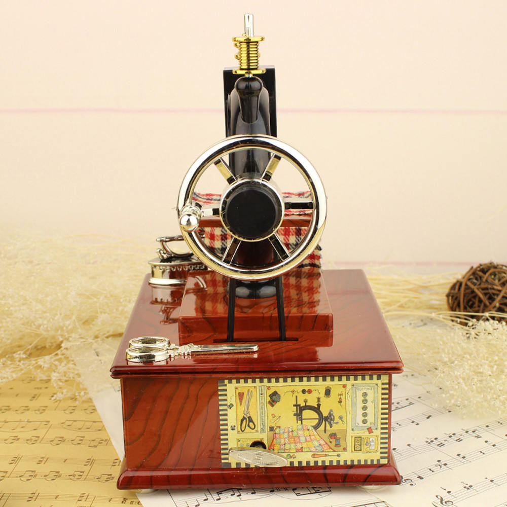 Retro Sewing Machine Music Box Vintage Style Mecha... – Grandado