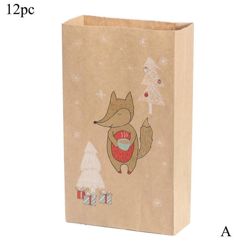 12Pcs Kraft Paper Baking Package Bag Food Snack of... – Vicedeal