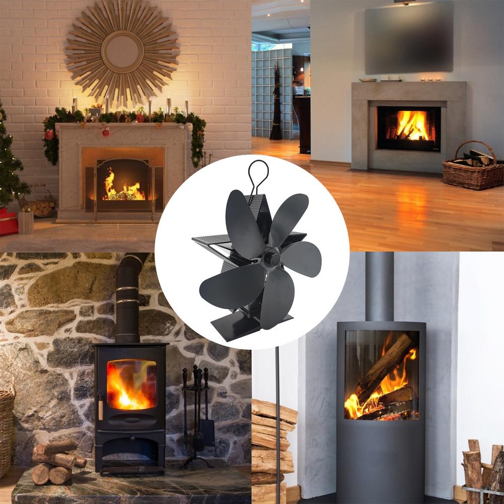 Heat Powered Stove Fan 5-Leaf Stove Fan For Log Bu... – Vicedeal