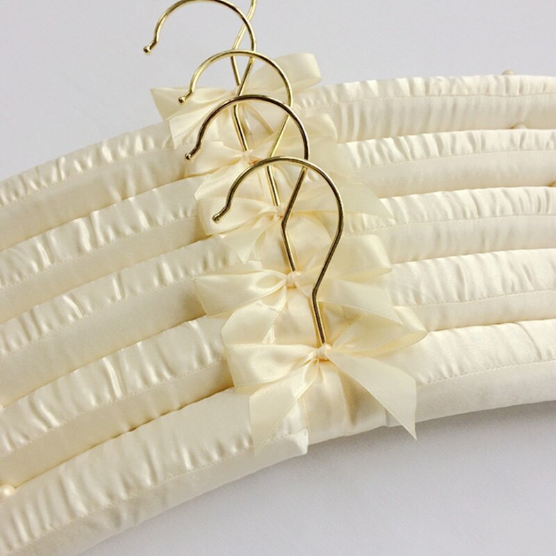 5Pcs Practical Sponge Padded Satin Hangers Clothes... – Grandado