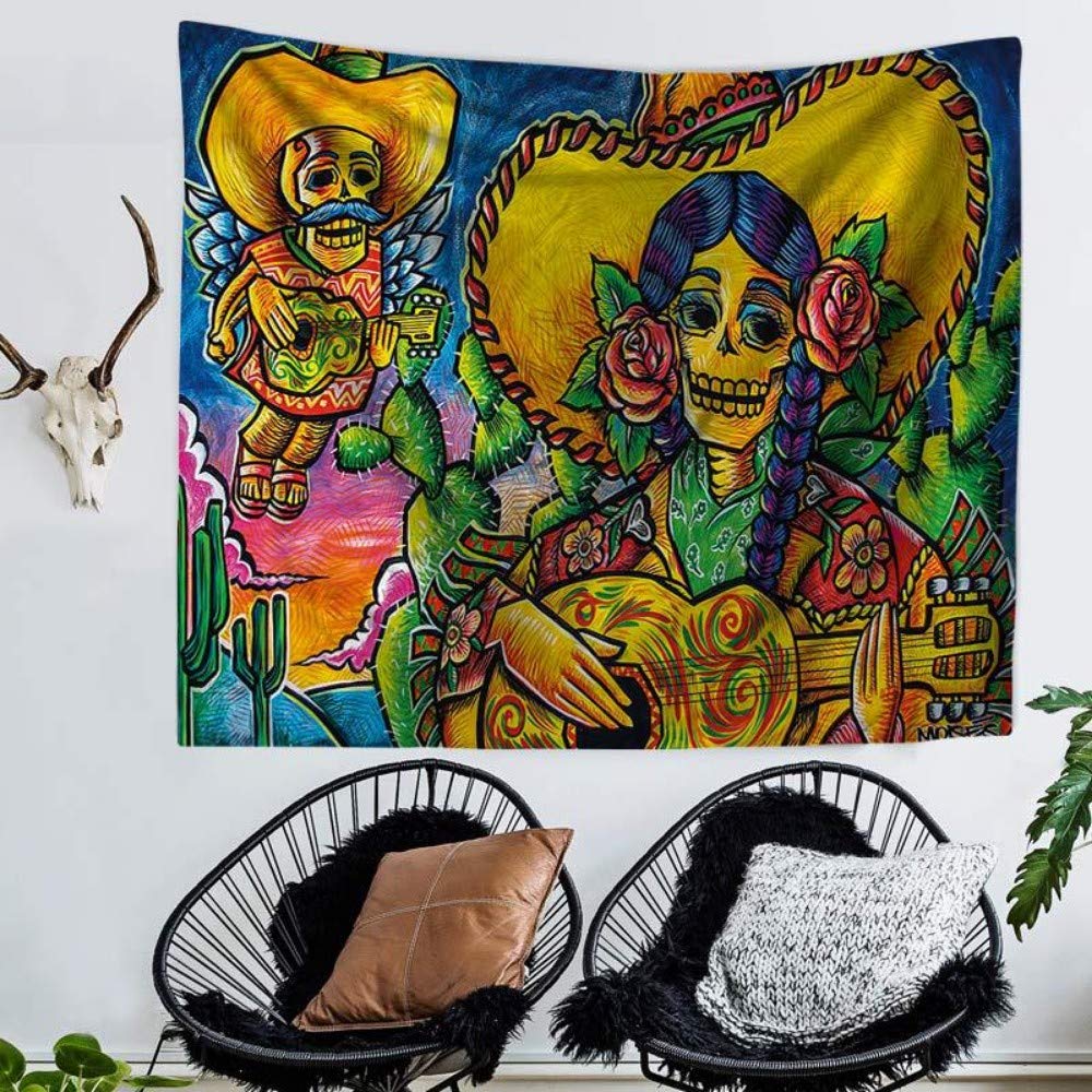 Colorful Skull Singer,Uniquen Indian Trippy Unique... – Grandado