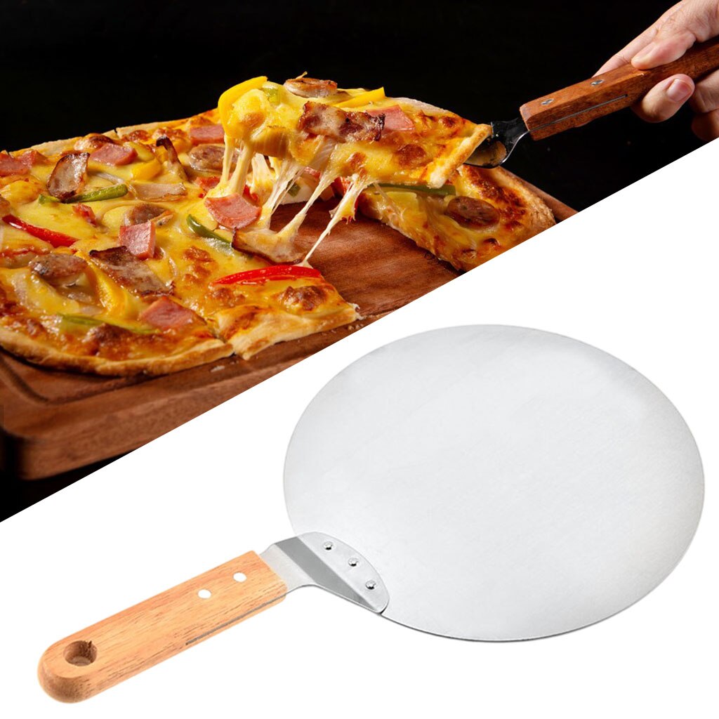 Stainless Steel Pizza Shovel Pizza Peels with Wood... – Grandado
