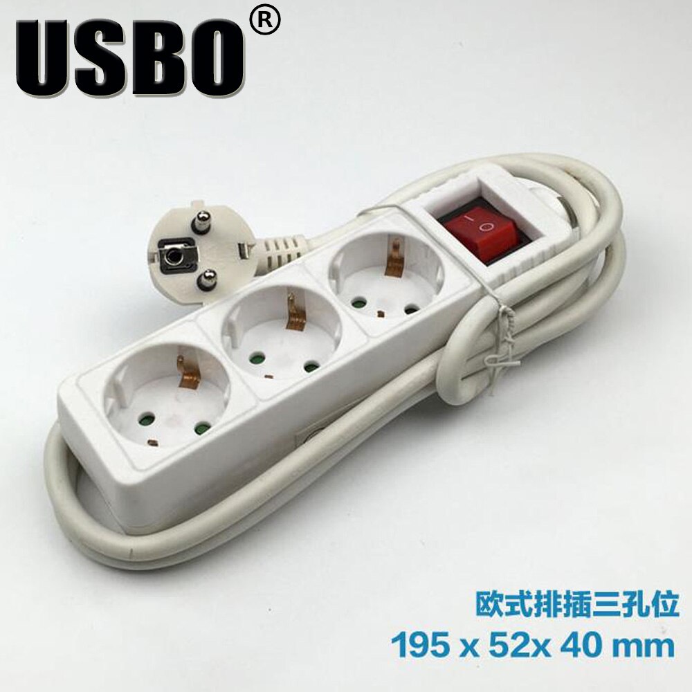 White 250V 16A 3 4 5 6jack EU power adaptor outlet... – Grandado