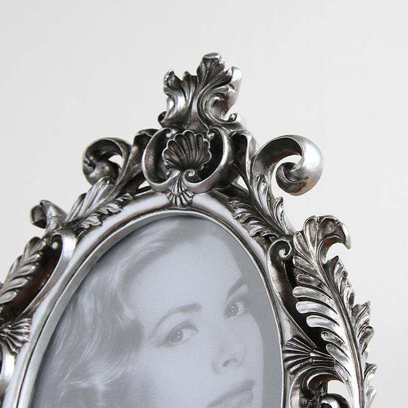 Retro Elliptical Photo Frame 6/7/8 Inch Resin Desk... – Grandado