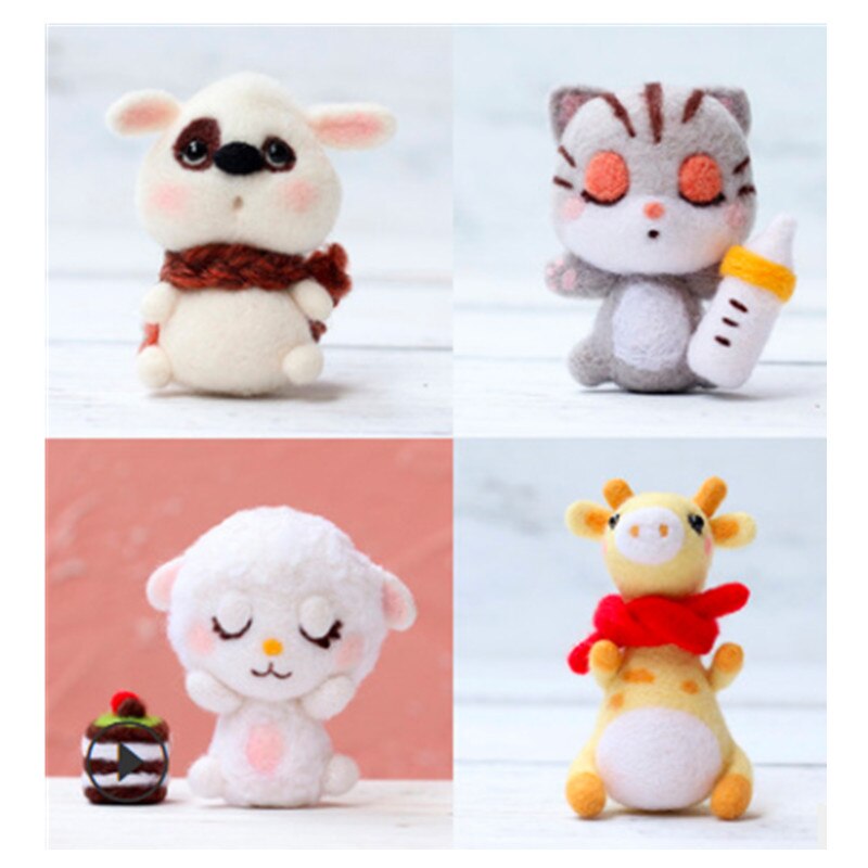 Felt poke dollwool needlepoint kit wool felt needl... – Vicedeal