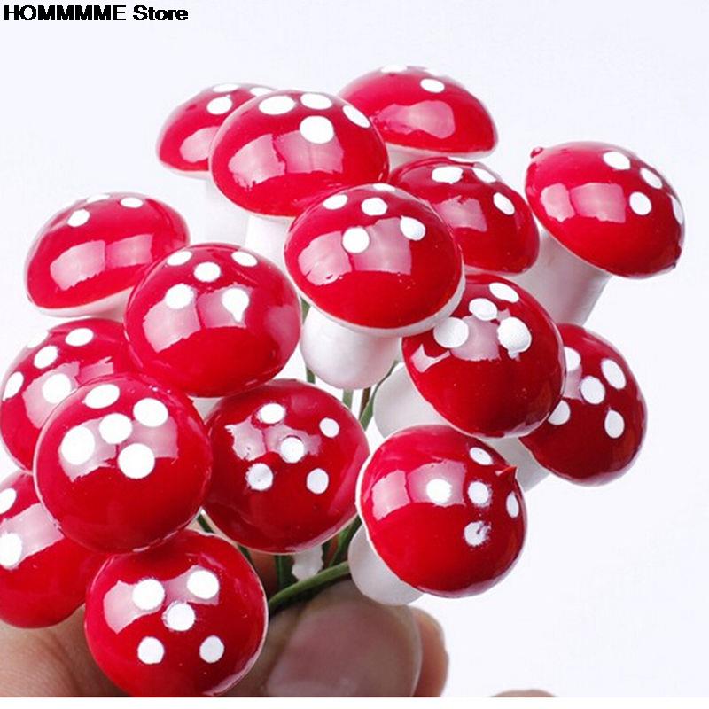 10Pcs 2cm Artificial Mini Mushroom Miniatures Fair... – Grandado