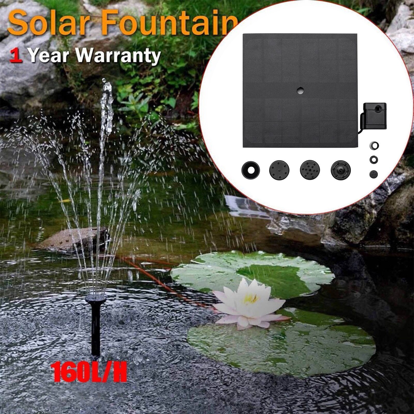 Solar Fontein Pomp Drijvende Fontein Zonne-energie... – Grandado