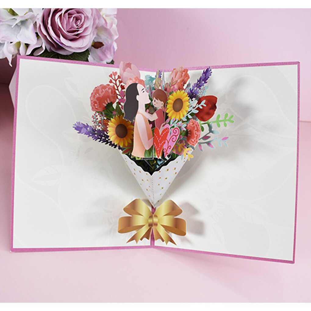 FenKicyen 3d Mothers Day Card Bouquet Greeting Car... – Vicedeal
