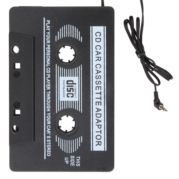 Black Plastic Car Cassette Tape Adapter Travel Aud... – Grandado