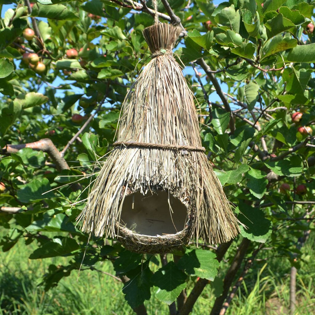 8 Type Handmade Straw Bird Nest Cage Birdhouse Hat... – Grandado