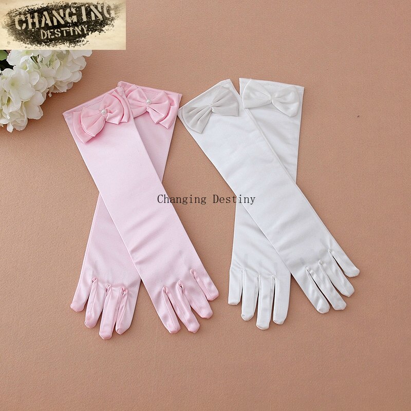 Princess Girls Gloves Satin Long Gloves Children's... – Vicedeal
