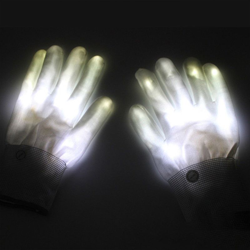 1 Pair Halloween Flashing LED Finger Gloves Ghost ... – Grandado