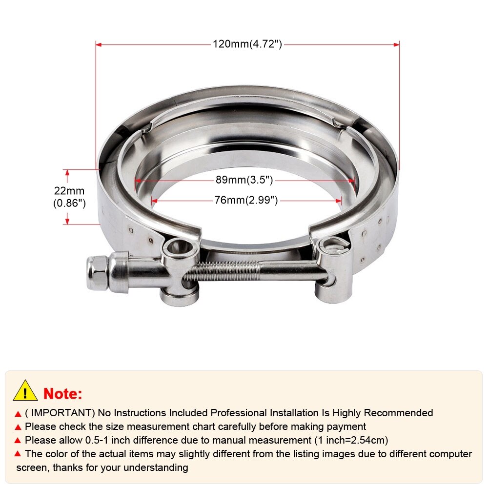 3 "Tot 3.5" Auto 304S Rvs Uitlaat Flens ... – Grandado