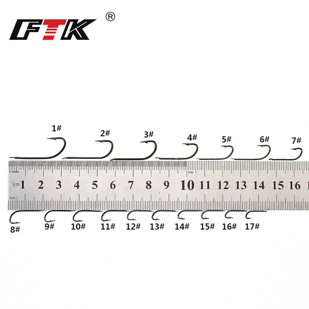 FTK Long Shank Fishhooks Fish Hook 1#-17# 100Pcs/L... – Grandado