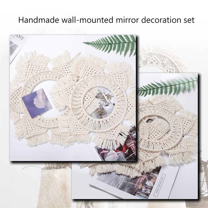 Handmade Bohemian Fringed Wall Frame Tapestry Macr... – Grandado