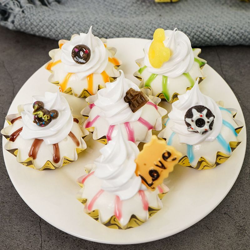 6pcs Realistic Artificial Simulation Cake Ice Crea... – Vicedeal