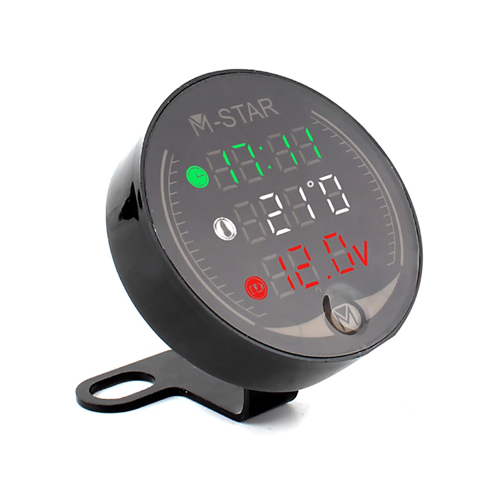 Motorcycle Voltmeter Night 3-in-1 Mileage Temperat... – Grandado
