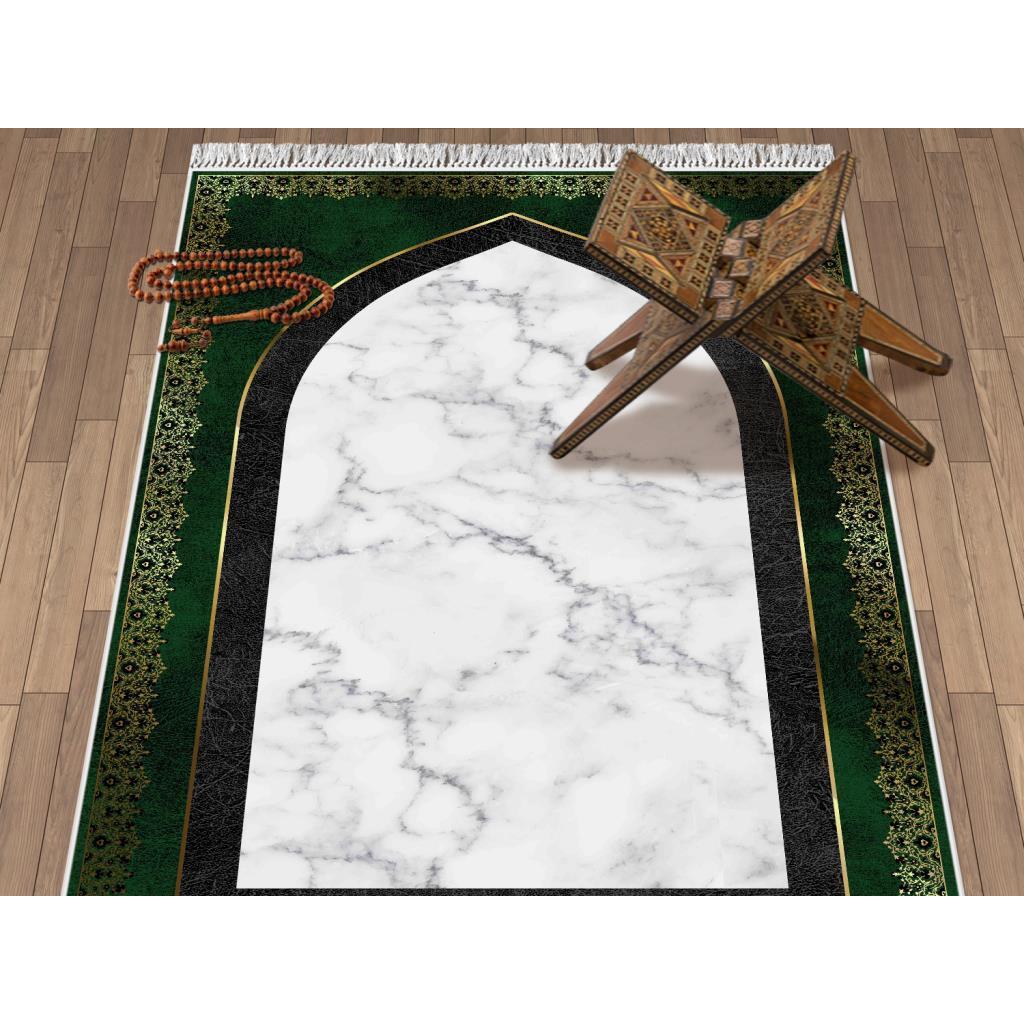Mefhum Simple Velvet Prayer Mat Green – Grandado