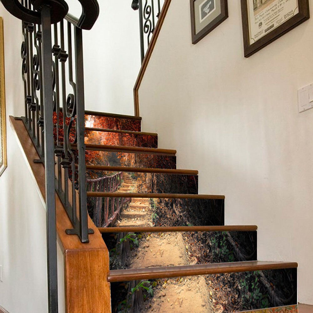 6pcs/13pcs Maple Trail Stairs Decoration Stickers ... – Vicedeal