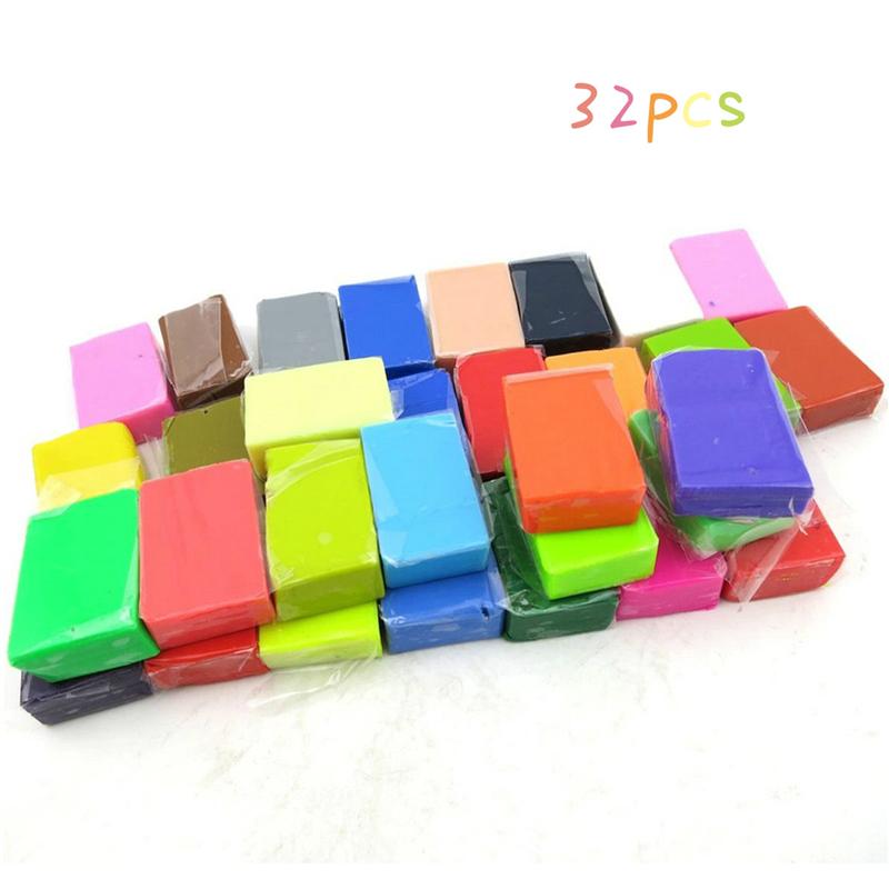 32 Colors DIY Oven Bake Polymer Clay Modeling Moul... – Grandado
