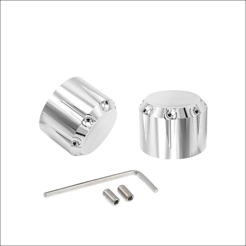 2 Pcs Motorcycle Black/Silver Aluminum Front Axle ... – Grandado