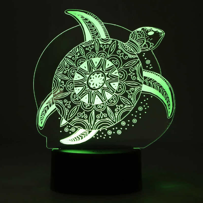 3D Light Sea Turtle LED Night Light for Bedroom fo... – Vicedeal