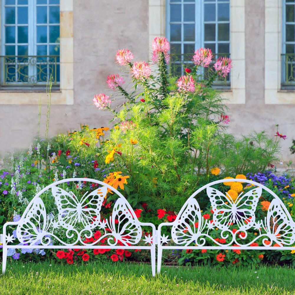 Garden Iron Style Picket Border Decorative Frame F... – Grandado