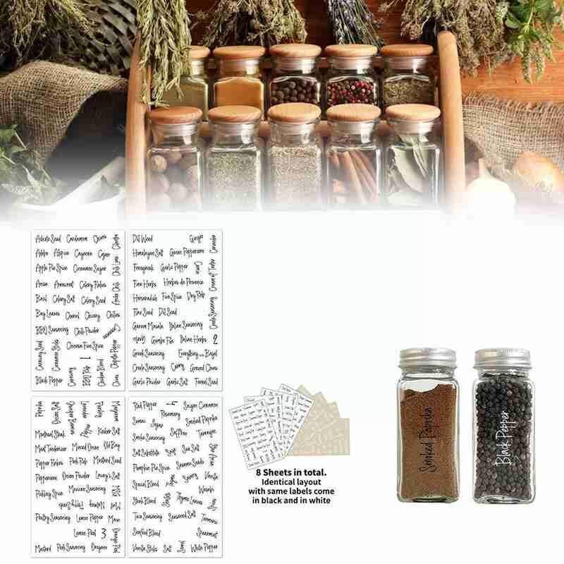 274 Stickers Spice Herb Storage Jar Labels Sticker... – Grandado