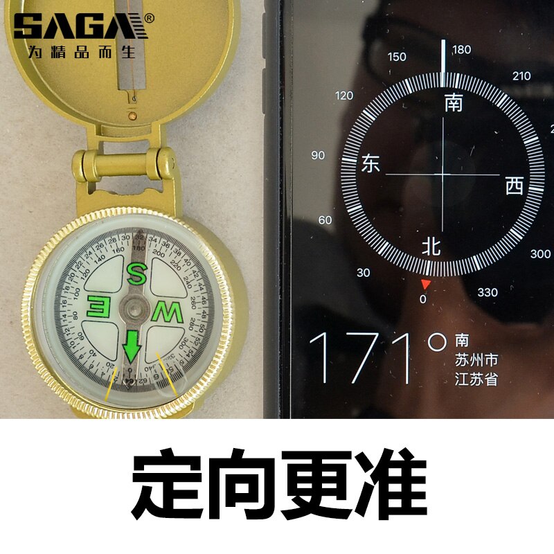 Compass outdoor sports touch gold geological compa... – Vicedeal