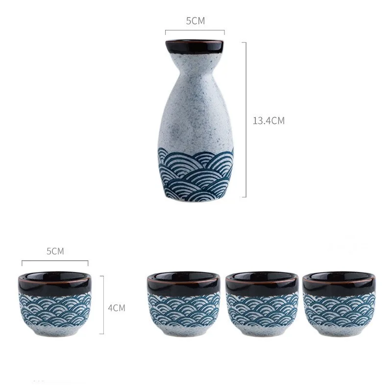 Japanese Sake Jug Wine Cup Ceramic Sake Sets Home ... – Vicedeal