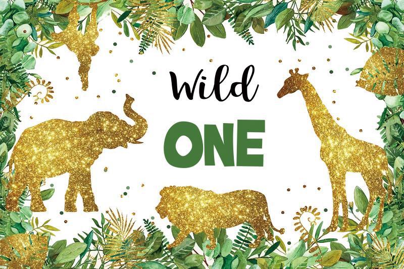 Safari Animals Wild One Theme Party Backdrops Kids... – Grandado