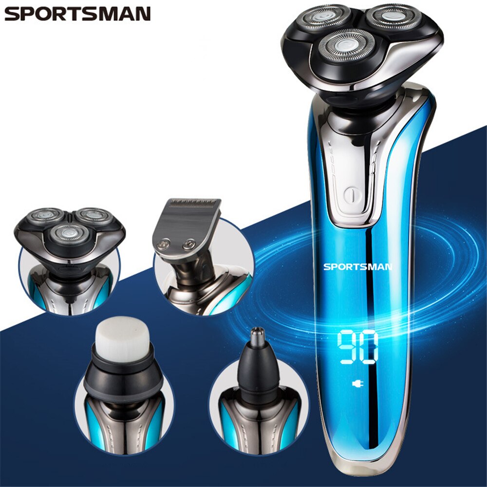 3headed Washable Electric Shaver 4IN1 Beard Trimme... – Grandado