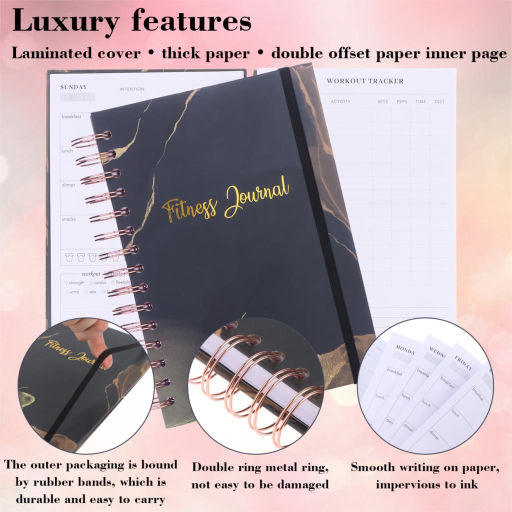 Workout Fitness Journal Planners,Daily Weekly Non-... – Vicedeal