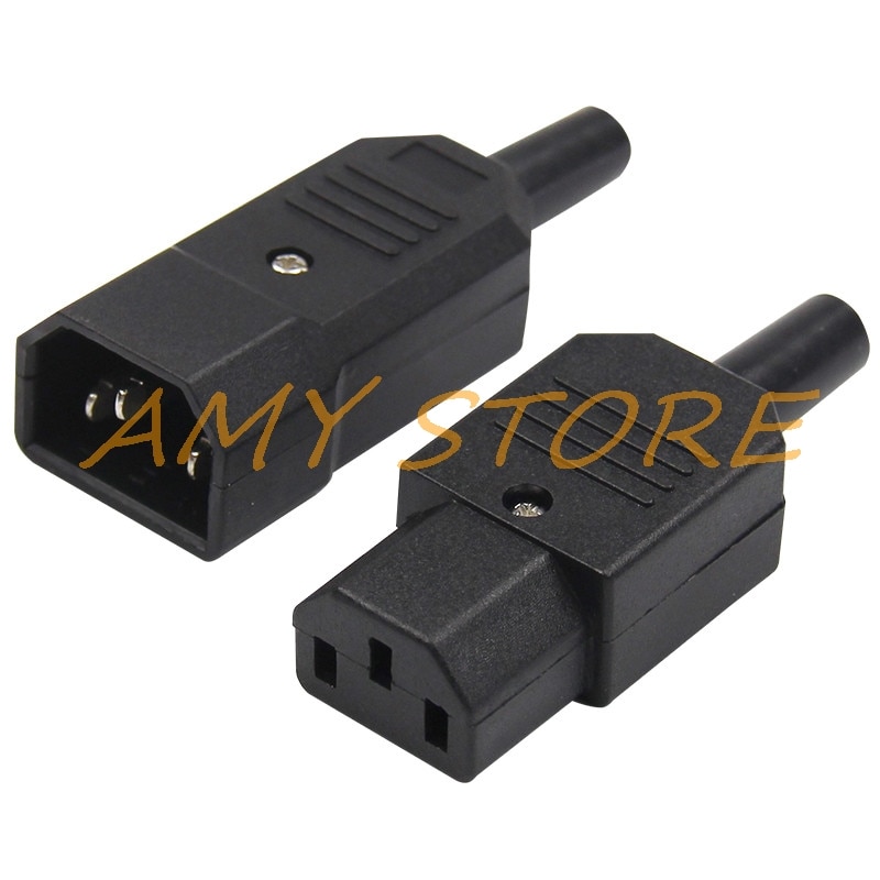 Iec 320 C14 Male Plug To C13 Female Socket Pc Comp Grandado