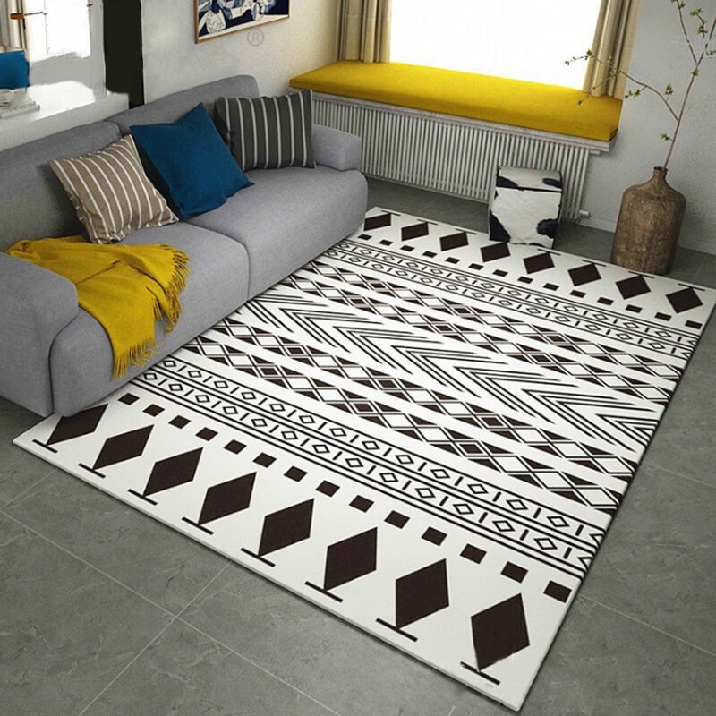 Nordic Simple Geometric Pattern Rugs Carpets For L... – Grandado