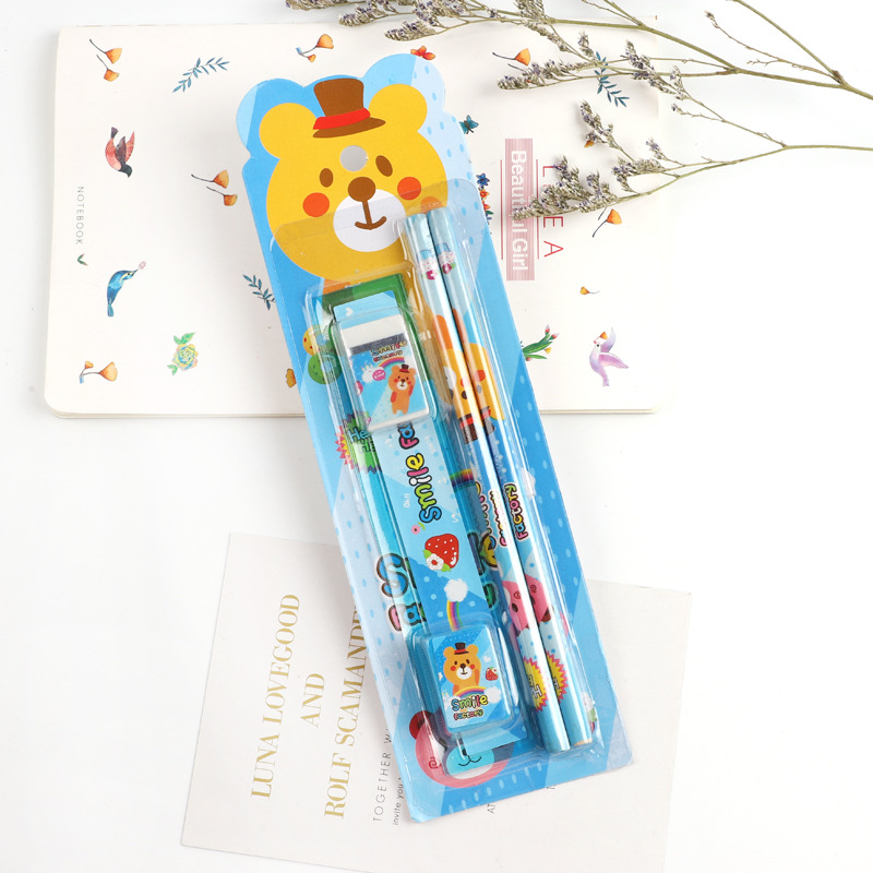Cute cartoon stationery set 5 sets of kindergarten... – Grandado